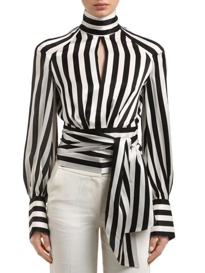 Turtleneck Vintage Zipper Shift Shirt | Stylewe_usapp