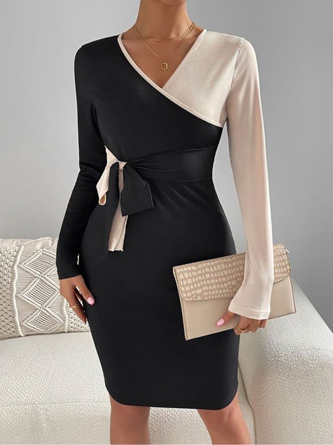 Tight Casual Acrylic Long sleeve Micro-Elasticity Dress | Stylewe_usapp
