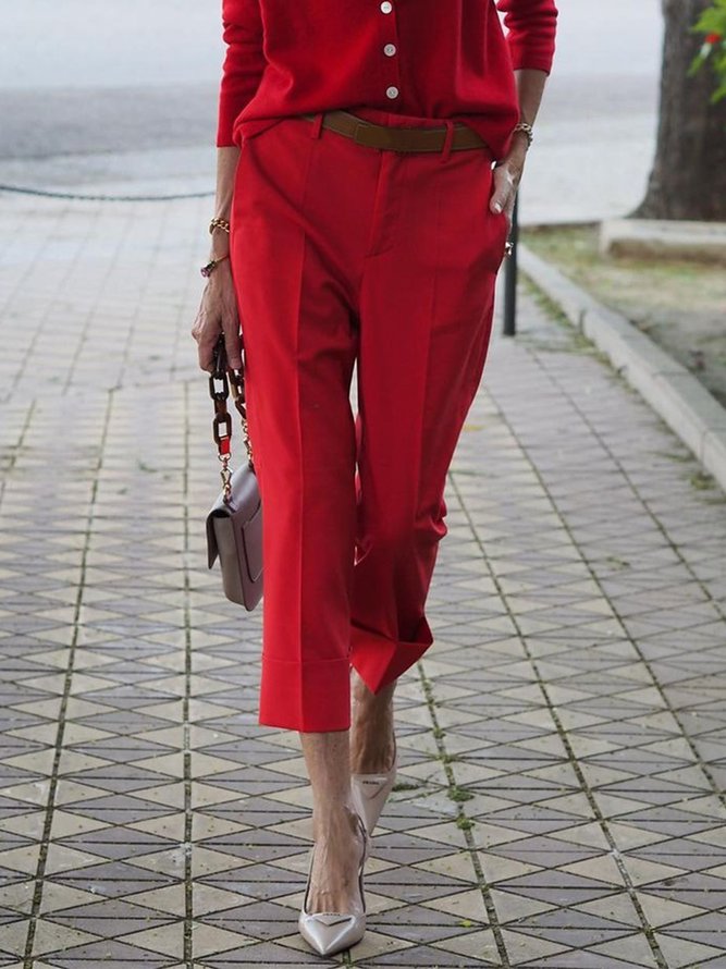 Plain Urban Regular Fit Fashion Pants | Bottoms | Women Plain All ...