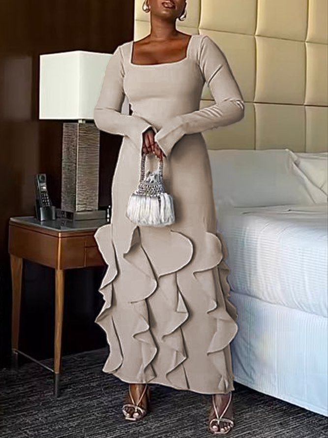 Long Sleeve Plain Elegant Tight Dress | Stylewe_usapp