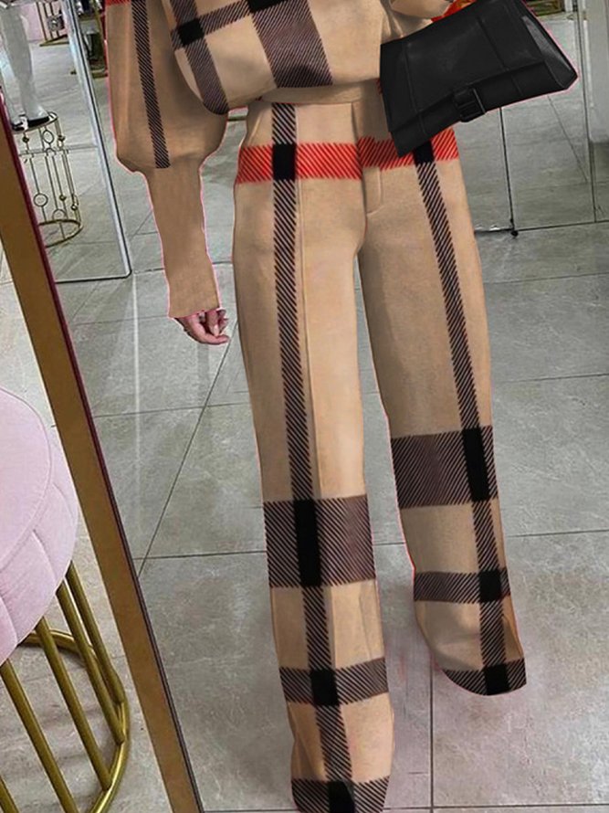 Plaid Urban Loose Pants | Bottoms | Women Spring/Fall Plaid Urban ...