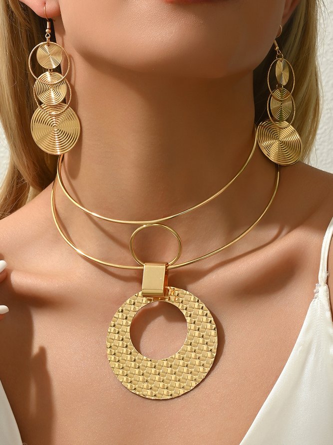Personalized Geometric Embossed Jewelry Set | Accessories | Women ...